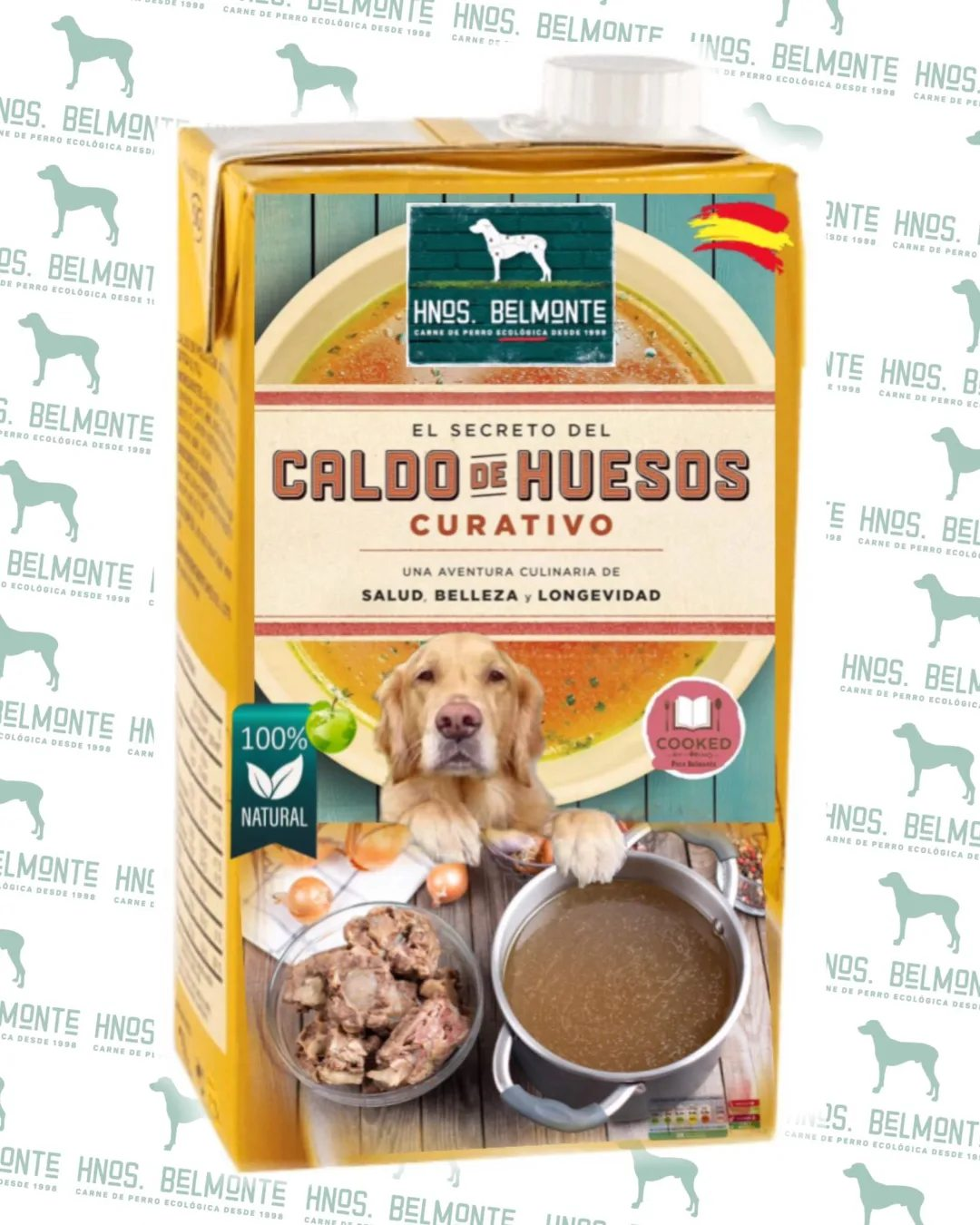 Caldo de huesos de perro ecológico Blmonte - Granja Belmonte